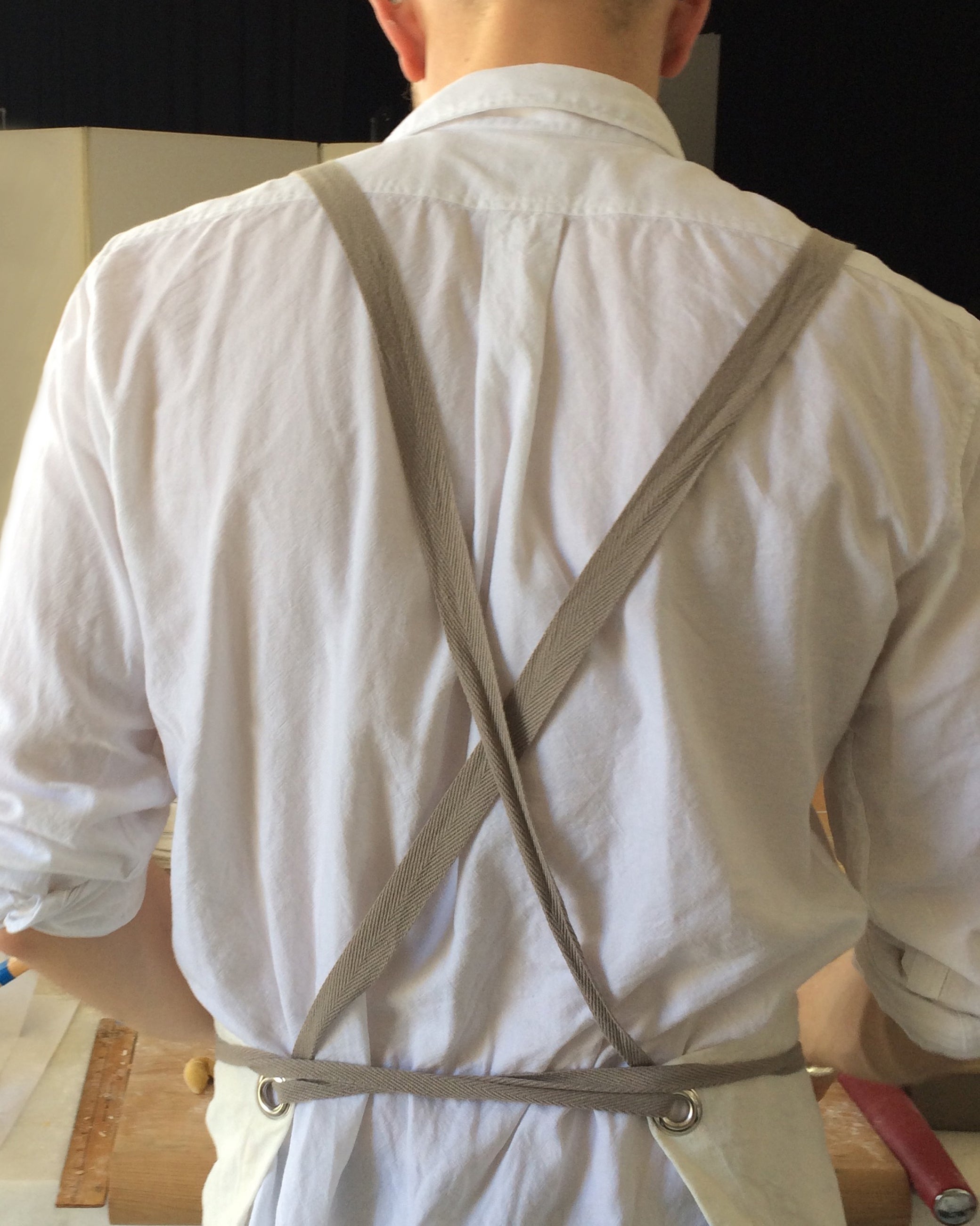 Linen Apron in Oyster White - Made in San Francisco – Studiopatro