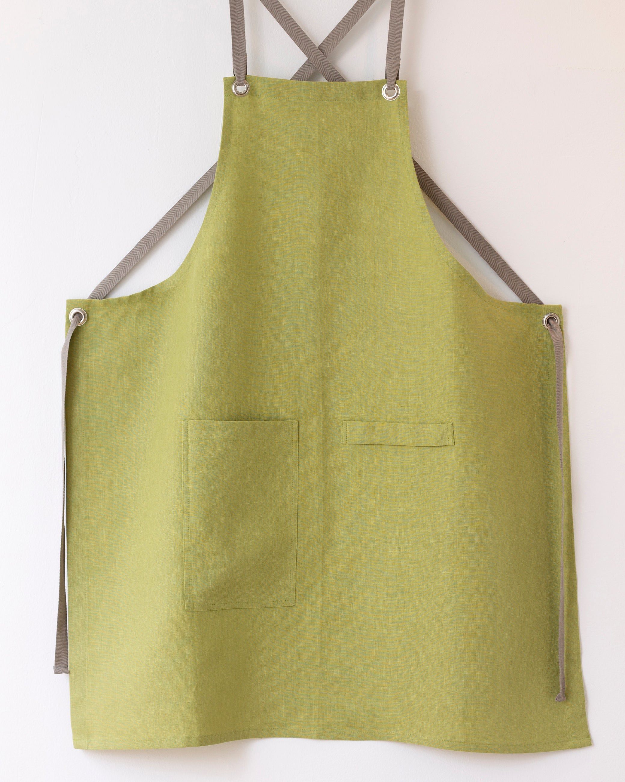 Linen Apron in Fern Green - Made in San Francisco – Studiopatro